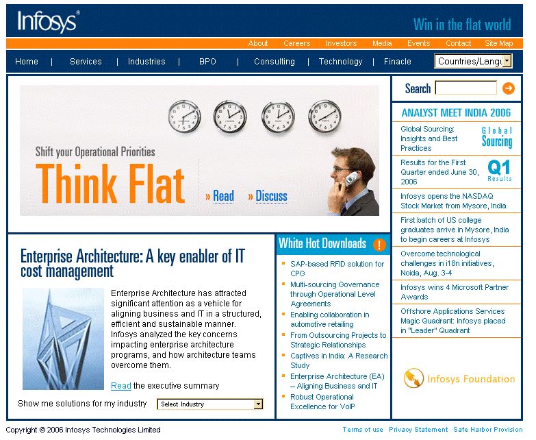 Infosys.com Website Review - TECK.IN
